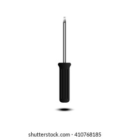 Slotted Screwdriver Isolated On White Background Stock Vector (Royalty ...