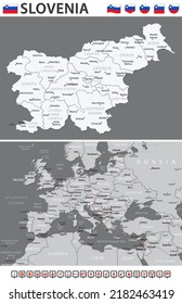 Slovenia Map Vector Infographic Set Vector Stock Vector (Royalty Free ...