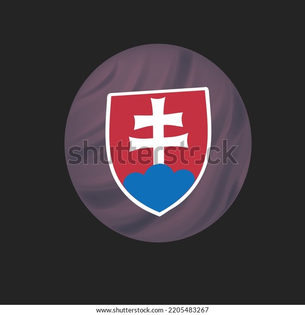 Slovenia Symbol Flag Black Background Vector Stock Vector (Royalty Free ...