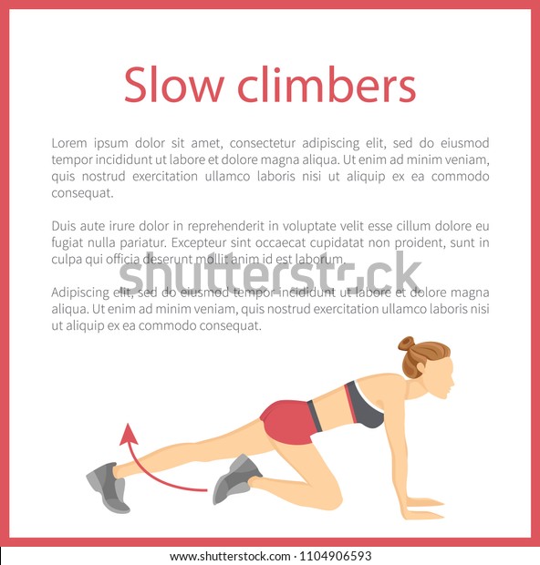 Slow Climbers Poster Headline Tabata Exercise Stock Vector (Royalty ...