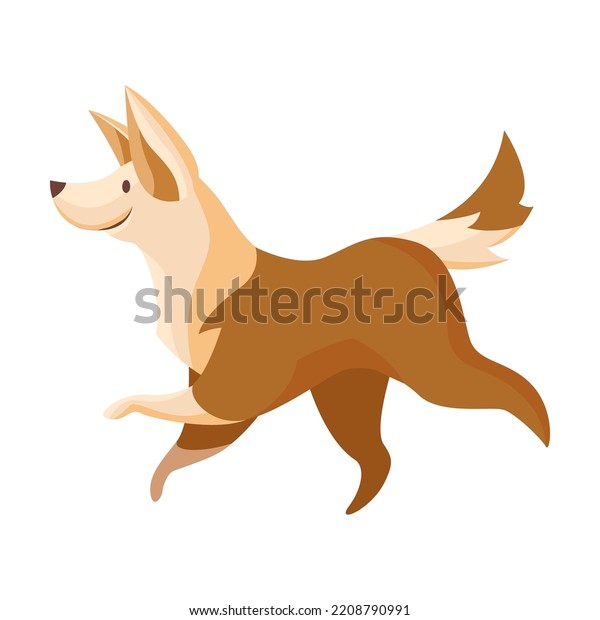 Slow Dog Movement Side View Cartoon Stock Vector (Royalty Free ...