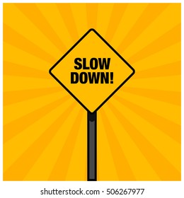 Slow Down Road Sign Line Art Stock Vector (Royalty Free) 506267977 ...