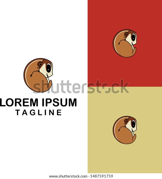 Slow Loris Logo Design Simple Elegant Stock Vector (Royalty Free ...
