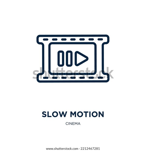 Slow Motion Icon Cinema Collection Thin Stock Vector (Royalty Free ...