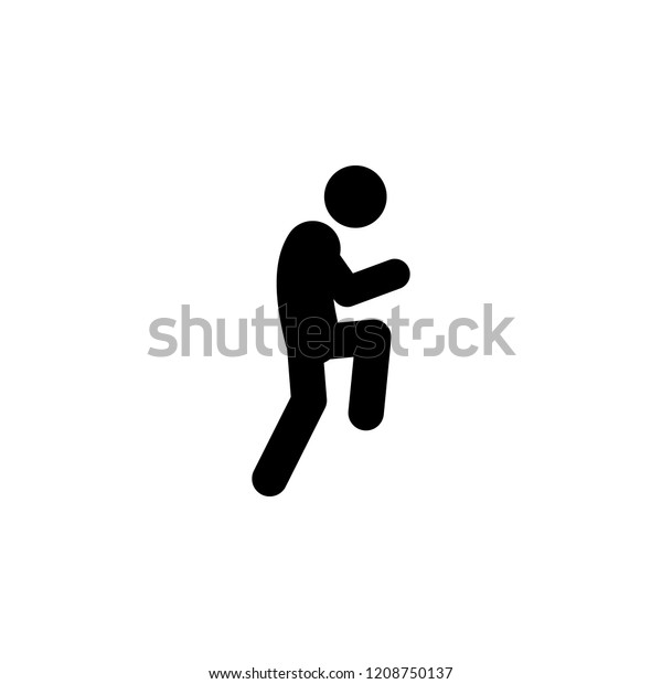 Slowly Sneaking Icon Element Walking Running Stock Vector (Royalty Free ...