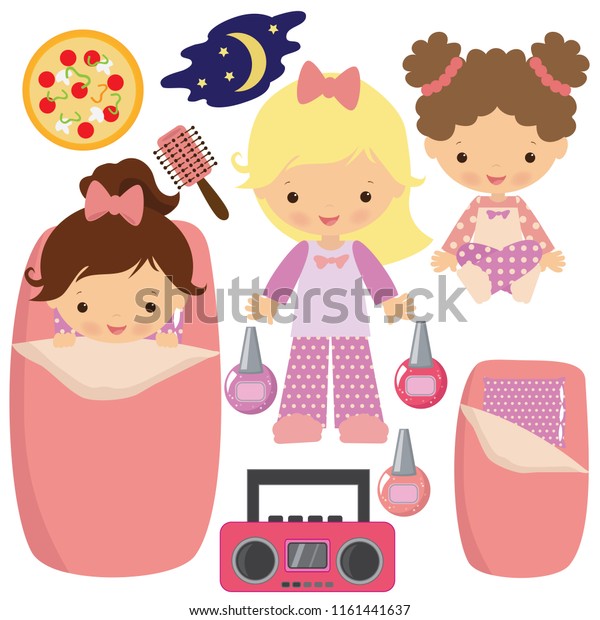 Slumber Party Vector Cartoon Illustration Stock Vector (Royalty Free ...