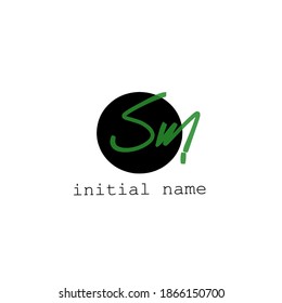 Sm Initial Handwriting Ae Handwritten Logo Stock Vector (Royalty Free ...