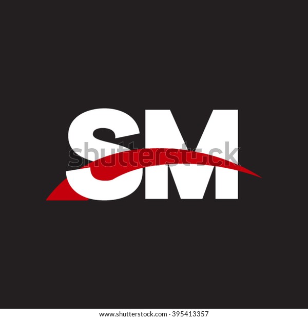 Sm Initial Overlapping Swoosh Letter Logo Stock Vector (Royalty Free ...