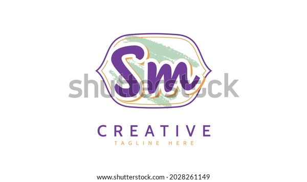 Sm Initials Handwriting Logo Vector Stock Vector (Royalty Free ...