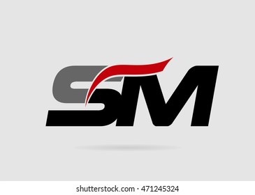 Sm Letters Logo Stock Vector (Royalty Free) 471245324 | Shutterstock