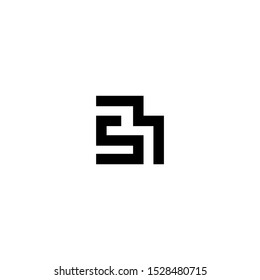 Sm Logo Design Vector Icon Template Stock Vector (Royalty Free ...