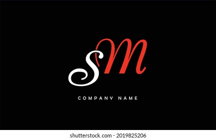 SM, MS Alphabets Lettres Logo Monogramme : image vectorielle de stock ...