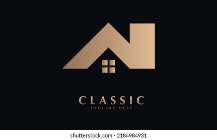 Small Beautiful House Vector Logo Monograme Stock Vector (Royalty Free ...