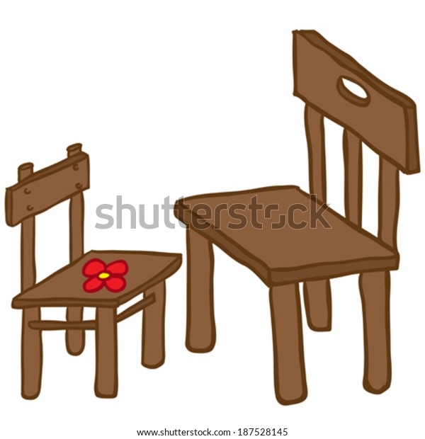 Small Big Chair Cartoon Illustration Stock Vector (Royalty Free ...