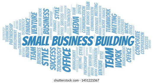 Small Business Building Word Cloud Collage Stock Vector (Royalty Free ...
