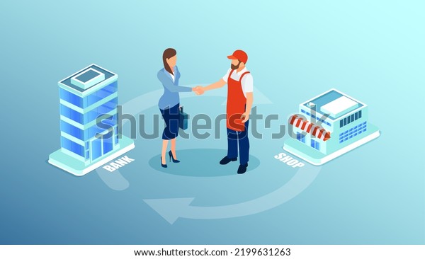 Small Business Loan Concept Vector Shop Stock Vector (Royalty Free ...