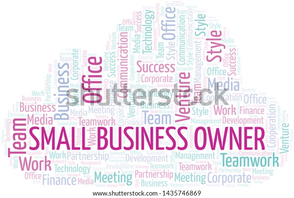 Small Business Owner Word Cloud Collage Stock Vector (Royalty Free ...