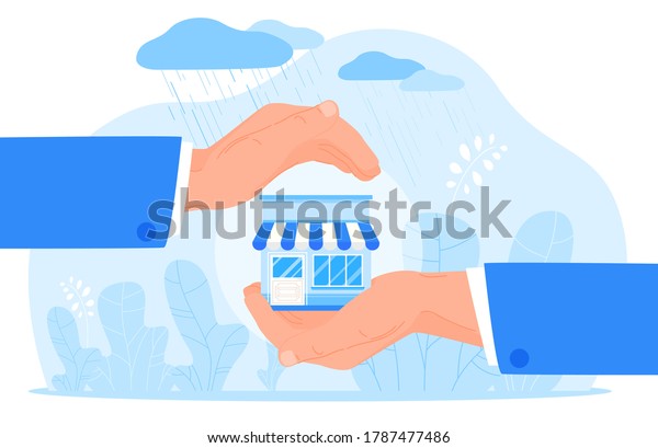 Small Business Support Protection Vector Illustration Stock Vector ...