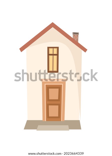 Small Cartoon House Cozy Simple Rural Stock Vector (Royalty Free ...