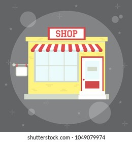 24 Hours Street Store Icon Cartoon 库存插图 1261424239
