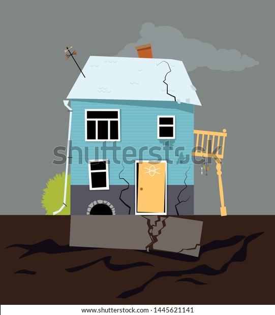 Small Family House Foundation Problems Eps Stock Vector (Royalty Free ...