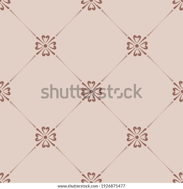 Small Flower Diamond Grid Vector Seamless Stock Vector (Royalty Free ...