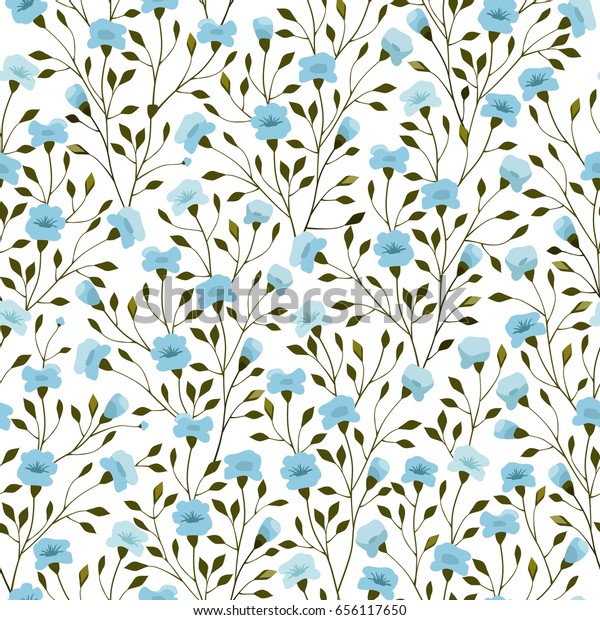 Small Flowers Pattern Seamless Floral Background Stock Vector (Royalty ...