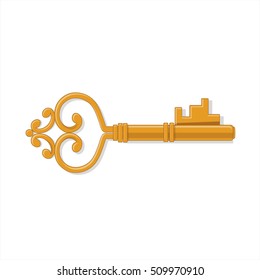 Small Gold Antique Key: vector de stock (libre de regalías) 509970910 ...