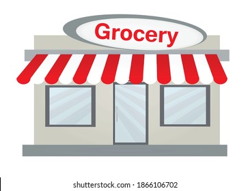 Small Grocery Store Vector Illustration Stock Vector (Royalty Free ...