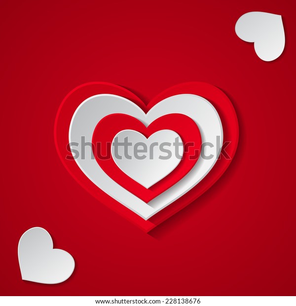 Small Hearts Around Main Heart On Stock Vector (Royalty Free) 228138676 ...