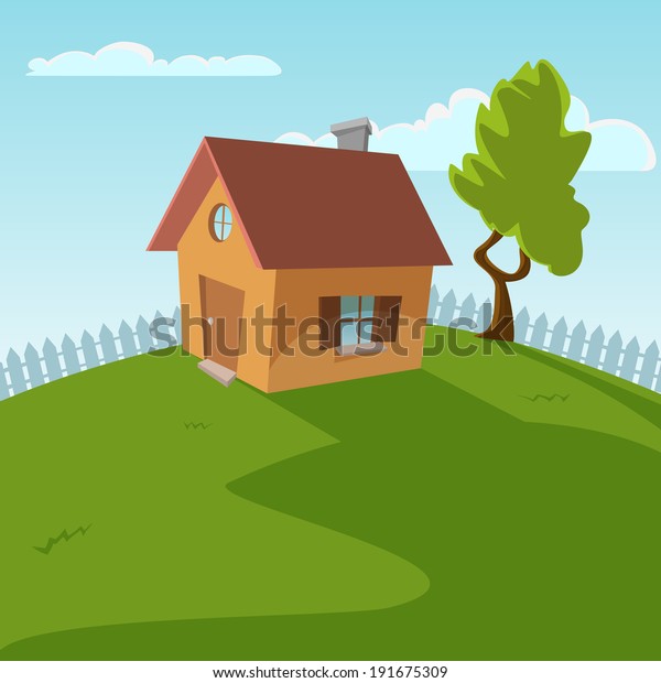 Small House Cartoon Vector Illustration Stock Vector (Royalty Free ...