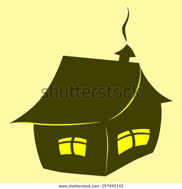 Small House Logo Silhouette Stock Vector (Royalty Free) 297490142 ...