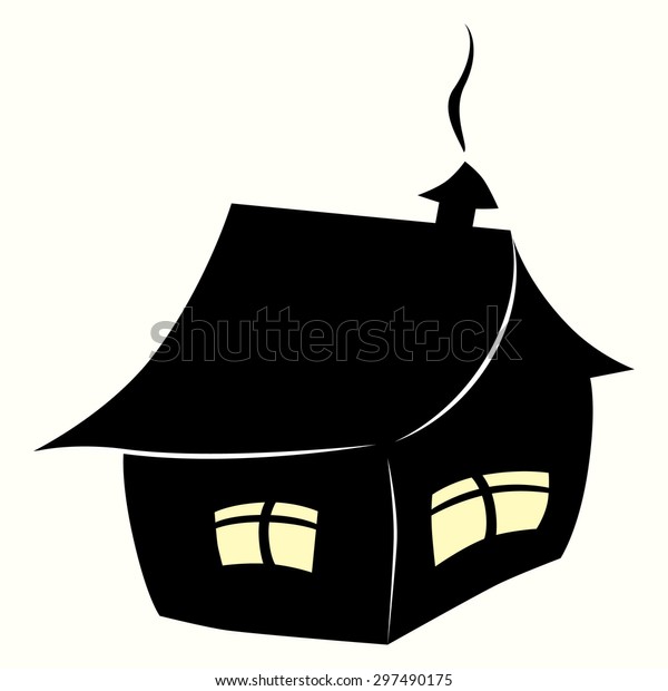 Small House Logo Silhouette Stock Vector (Royalty Free) 297490175 ...