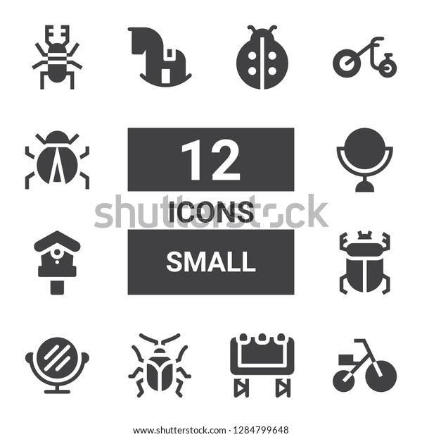 Small Icon Set Collection 12 Filled Stock Vector (Royalty Free ...