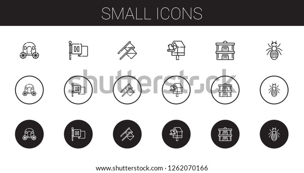 Small Icons Set Collection Small Carriage Stock Vector (Royalty Free ...