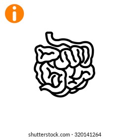 Small Intestine Icon Stock Vector (Royalty Free) 320141264 | Shutterstock
