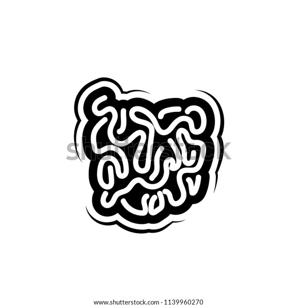Small Intestine Icon Human Digestive System Stock Vector (Royalty Free ...