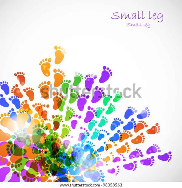 Small Legs Doing First Steps Vector Stock Vector (Royalty Free) 98358563