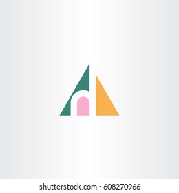 Small Letter H Triangle Logo Icon Stock Vector (Royalty Free) 608270966 ...