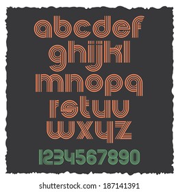 Small Letters Retro Style Vector Eps10: vector de stock (libre de ...