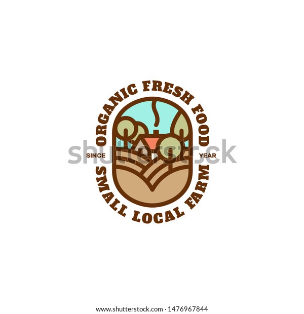 Small Local Farm Logo Design Template Stock Vector (Royalty Free ...