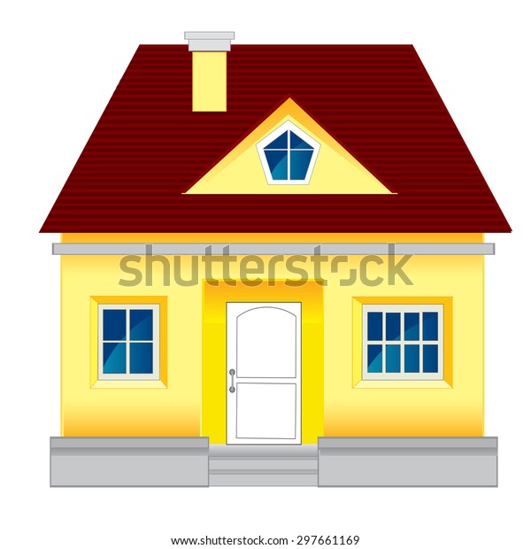Small Lodge On White Background Insulated Stock Vector (Royalty Free ...