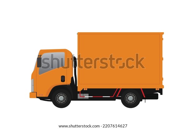 Small Lorry Truck Side View Realistic Stock Vector (Royalty Free ...
