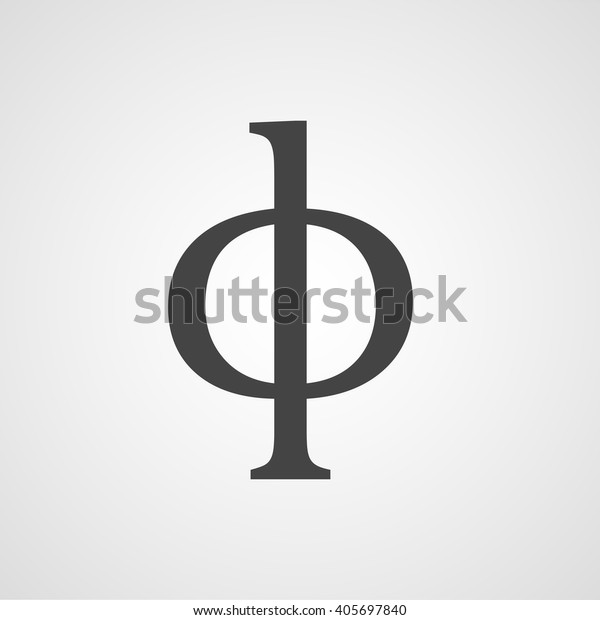 Small Phi Latin Letter Icon Vector Stock Vector (Royalty Free ...
