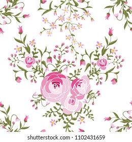 Floral Set Simple Roses Small Colorful Stock Illustration 1937365729 ...