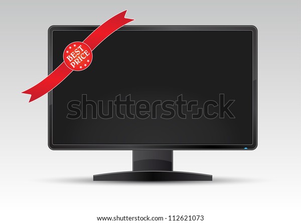 Small Red Ribbon Easy Sticker Text Stock Vector (Royalty Free ...