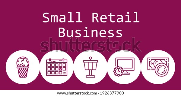 Small Retail Business Background Concept Small Stock Vector (Royalty ...