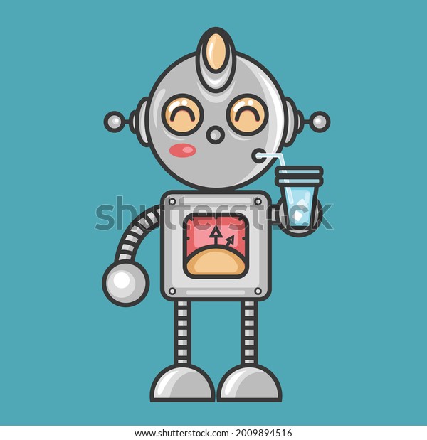 Small Robot Character Who Has Human Stock Vector (Royalty Free ...