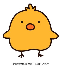 Front Facing Baby Chick Icon Emoji Stok Vektör (Telifsiz) 2164189941 ...