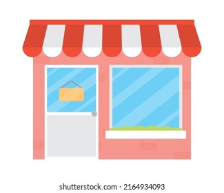 Small Store Icon On White Background Stock Vector (Royalty Free ...